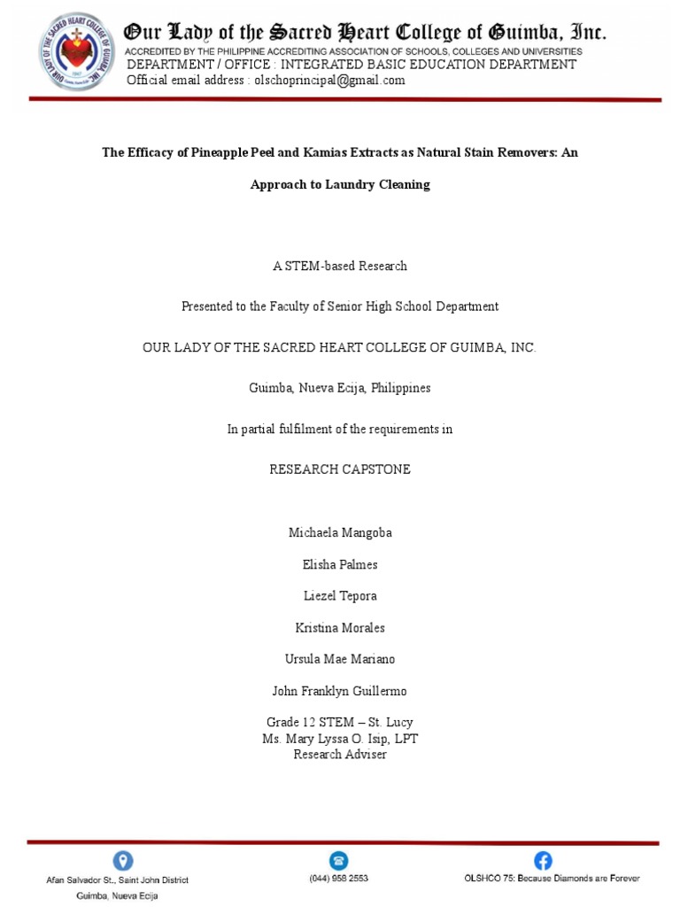 RRL Capstone | PDF | Sodium Bicarbonate | Pineapple