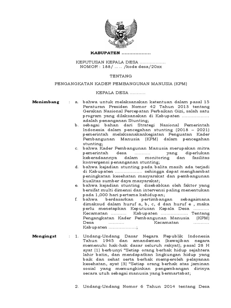 Contoh SK KPM | PDF