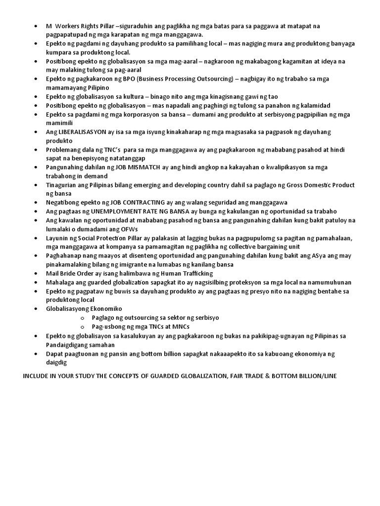 Quarter 2-Aral Pan 10 - Reviewer | PDF