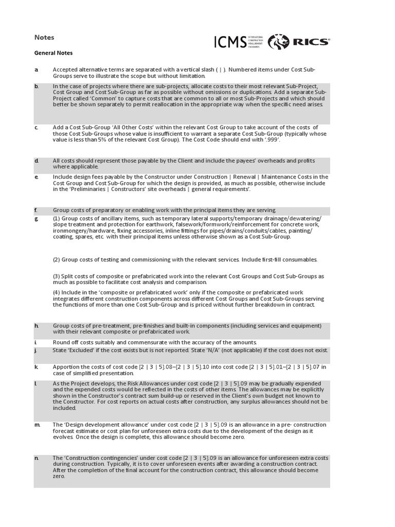 Icms 2 Excel Sheets Rics and Icms Logos | PDF | Rail Transport | Controlled Access Highway