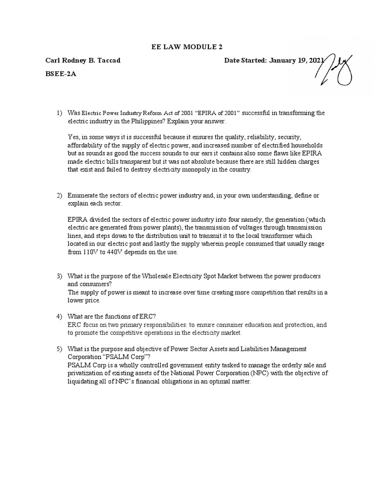 EE Law Module 2 Taccad | PDF | Technology & Engineering