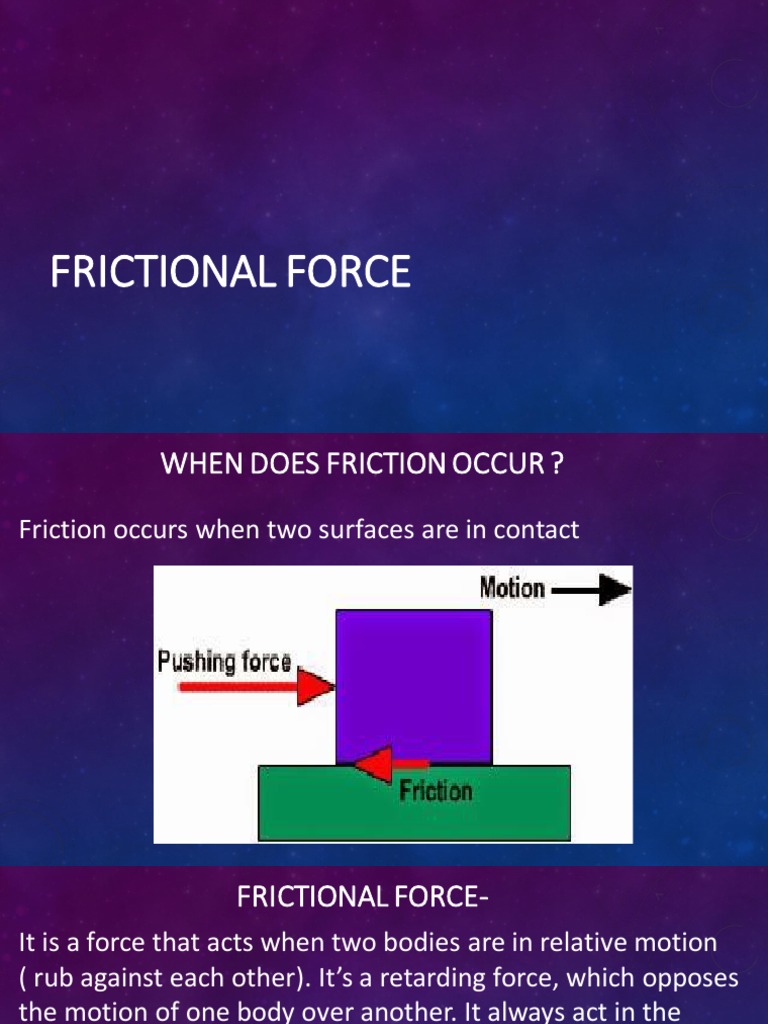 Fricitional Force | PDF | Friction | Force
