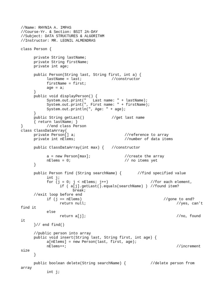 Listing 2 5 Source Code Download Free Pdf String Computer Science Constructor Object