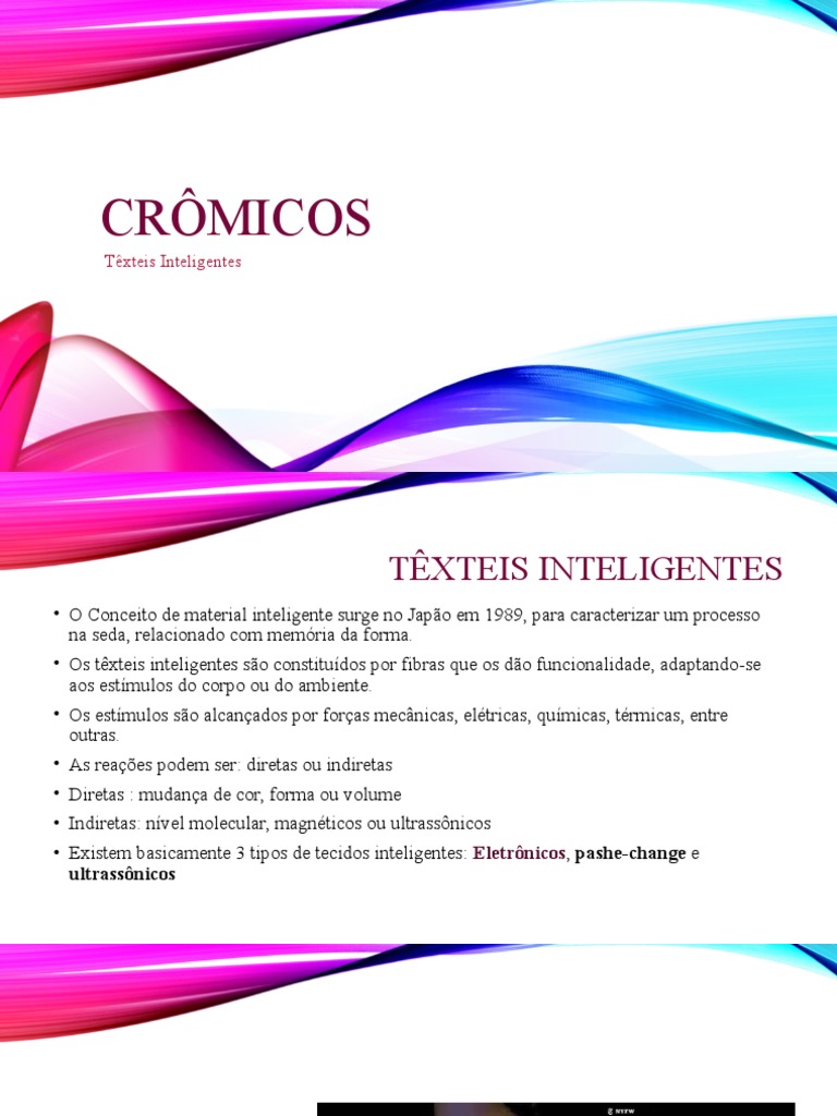 Tecidos Crômicos | PDF | Industria têxtil | Estímulo (Fisiologia)