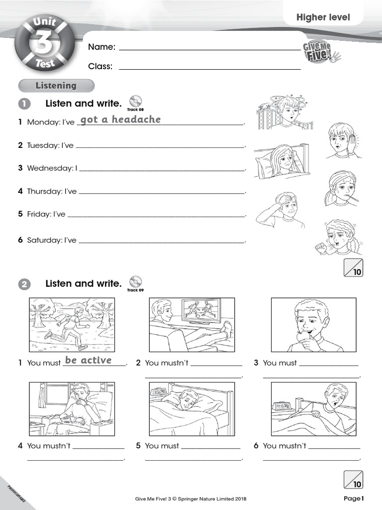 Unit 3 Test GMF 3 Health Problems | PDF