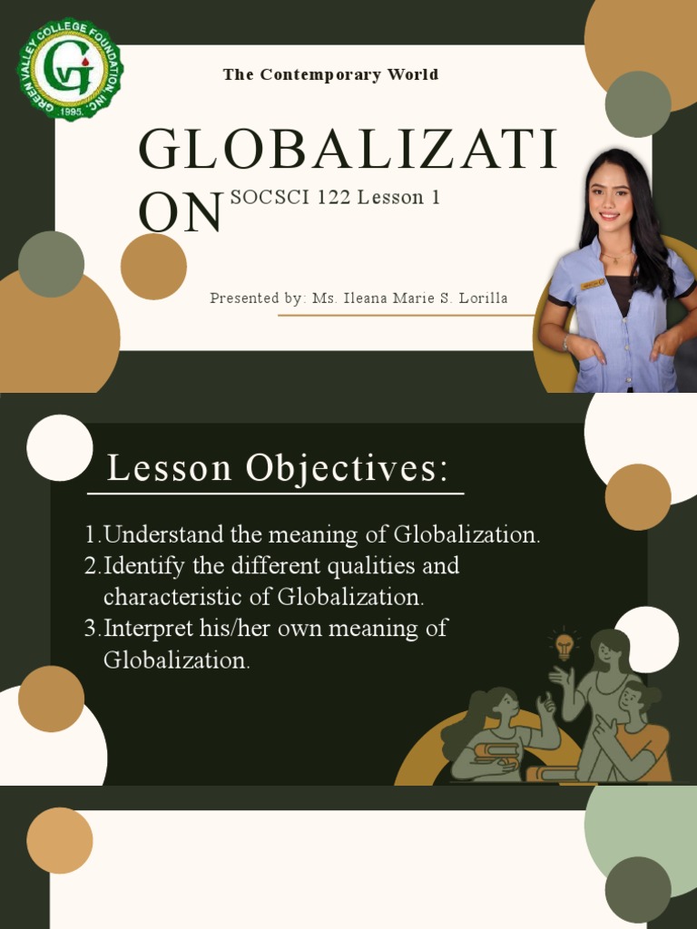 Lesson 1 GLOBALIZATION | PDF | Globalization | Homogeneity And Heterogeneity