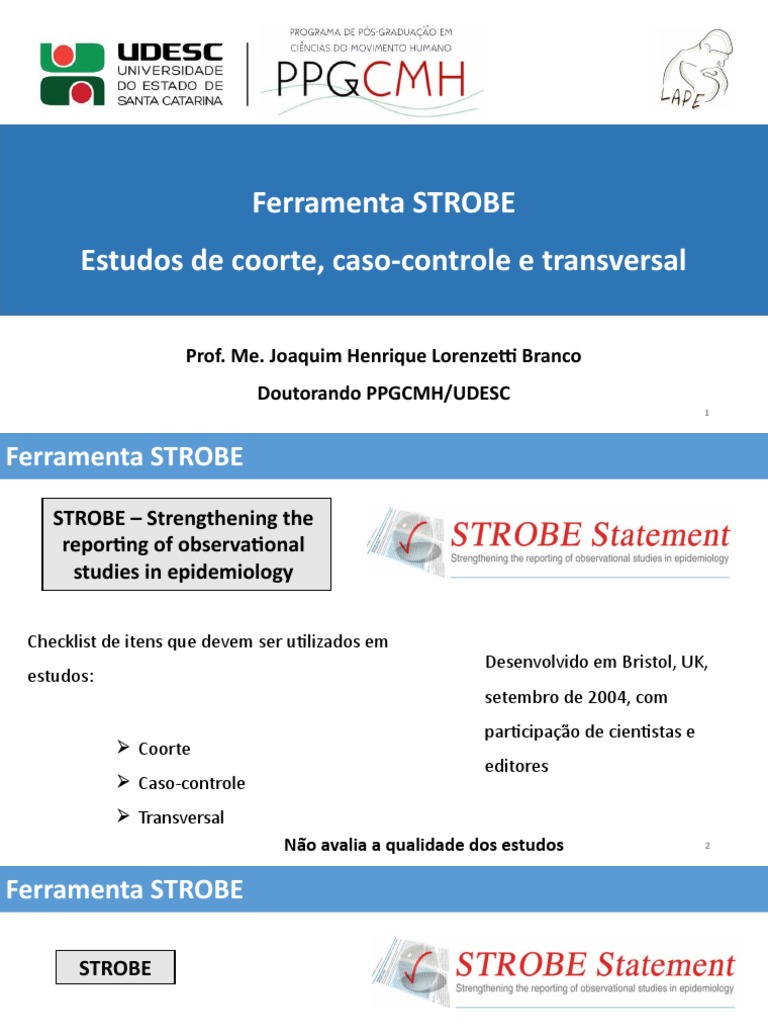Checklist STROBE | PDF | Abstract (resumo) | Dados