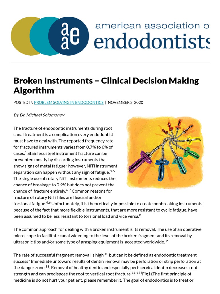 2020 Broken Instruments - Clinical Decision Making Algorithm - American ...