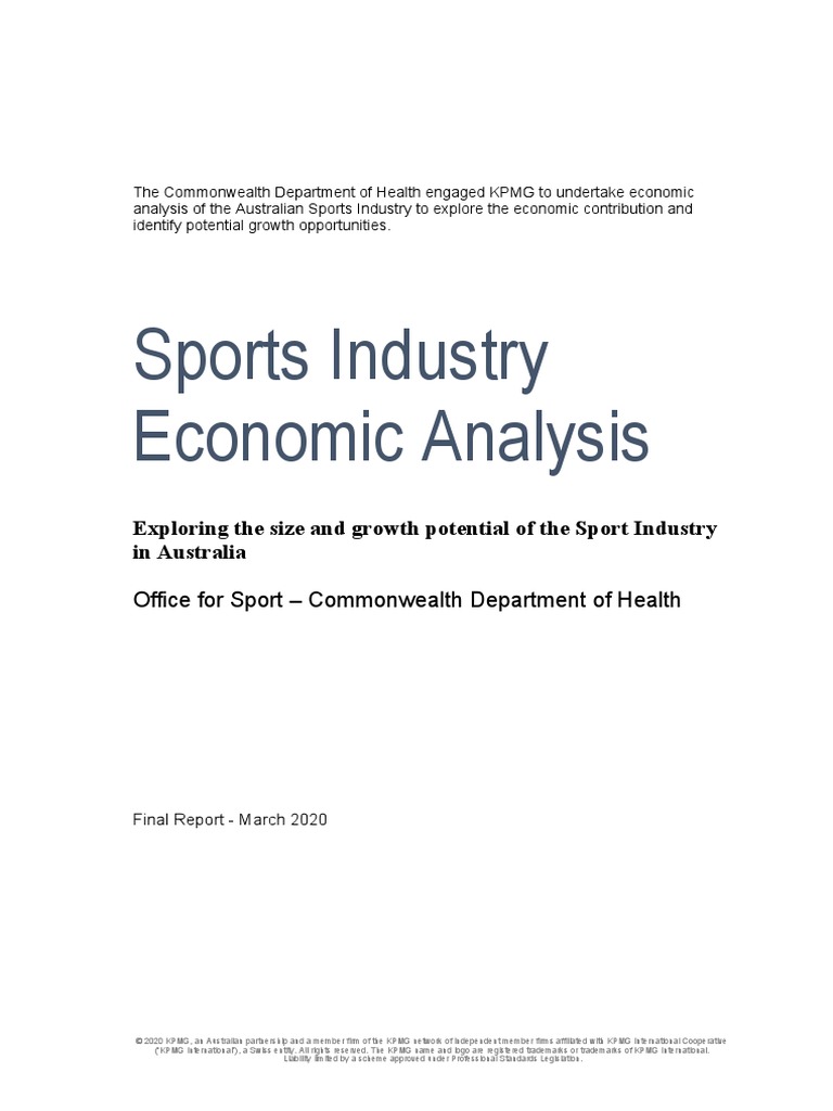 Sports Industry Economic Analysis | PDF | Gross Domestic Product ...