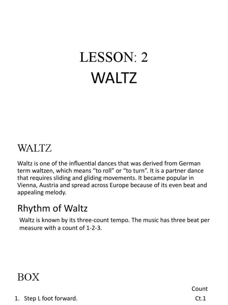 LESSON 2 Waltz Quarter 3 | PDF
