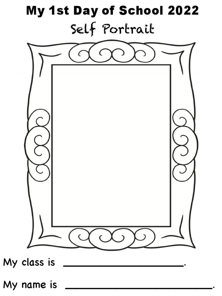 First Day of School Self Portrait | PDF