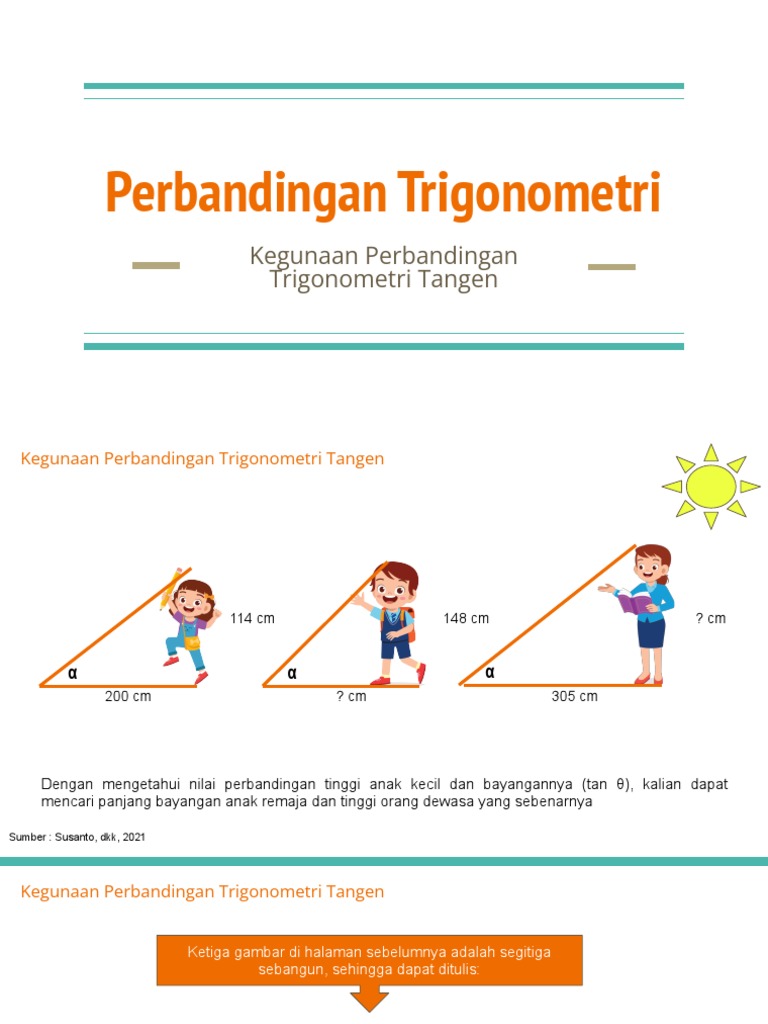 Perbandingan Trigonometri - Kegunaan Perbandingan Trigonometri Tangen | PDF