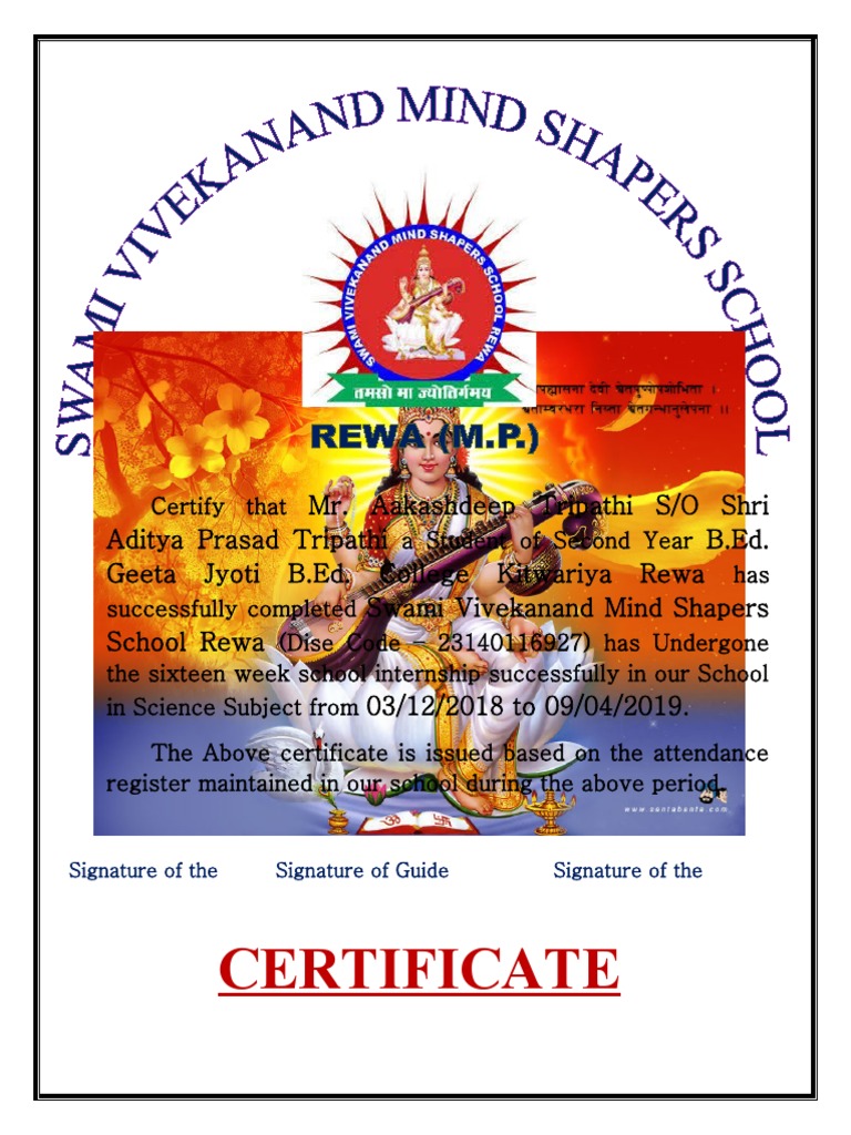 Bbs School Acknowledge Ment | PDF