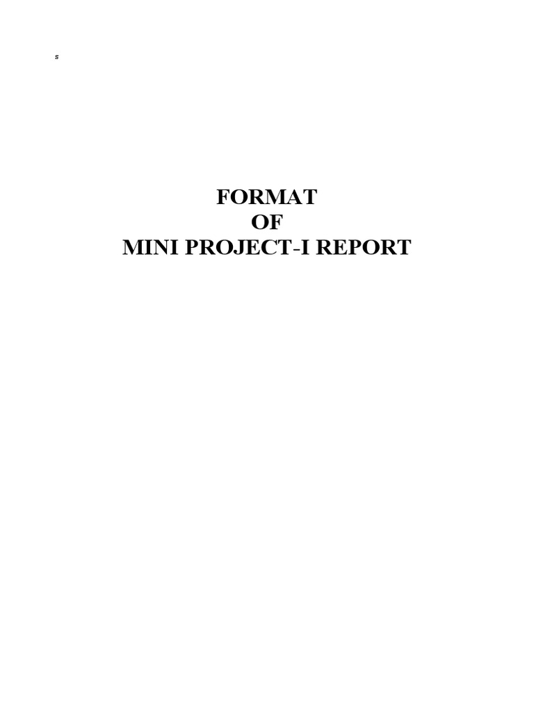 Format Mini Project I KMBN 152 | PDF | Data | Survey Methodology