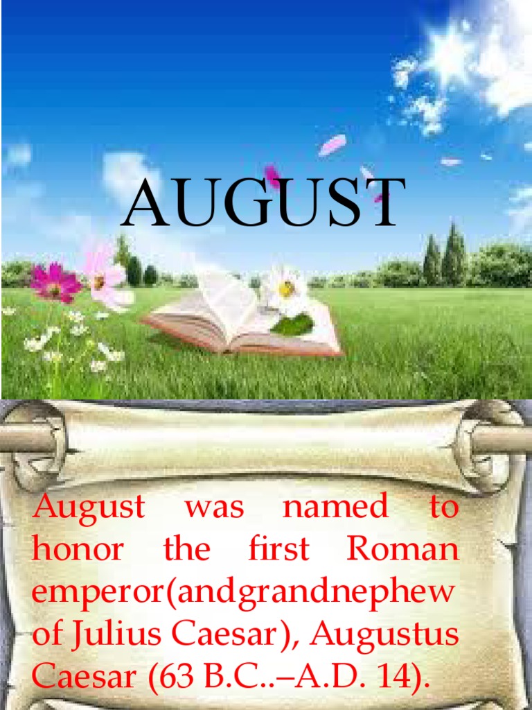 August | PDF | Plural | Noun