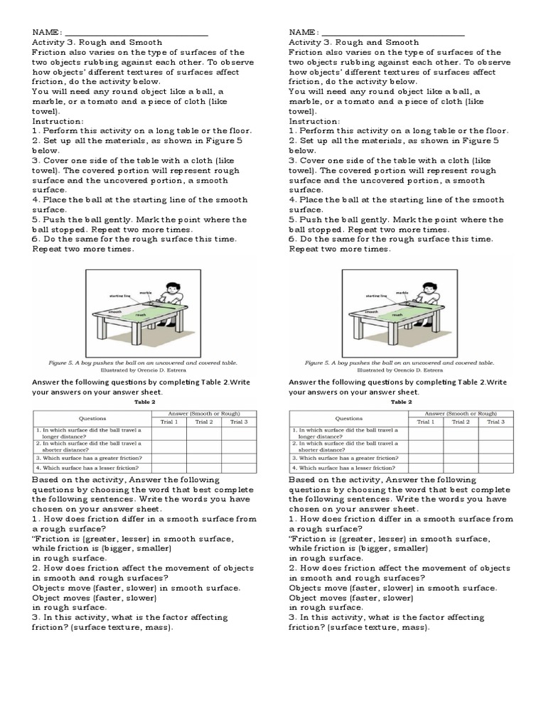 Science Activity Friction | PDF | Friction | Physical Sciences