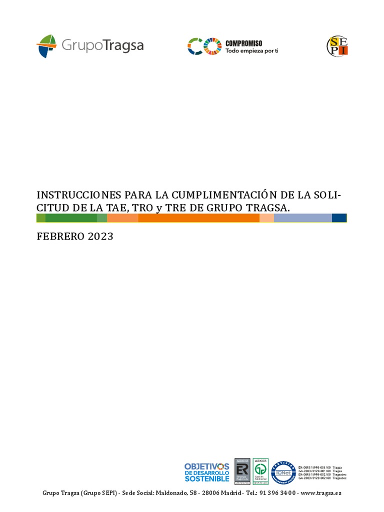 Instrucciones para Solicitudes TAE, TRO y TRE | PDF | Informática