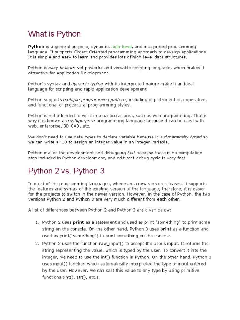 Pythan Intro Pdf Python Programming Language Computer Programming 1035