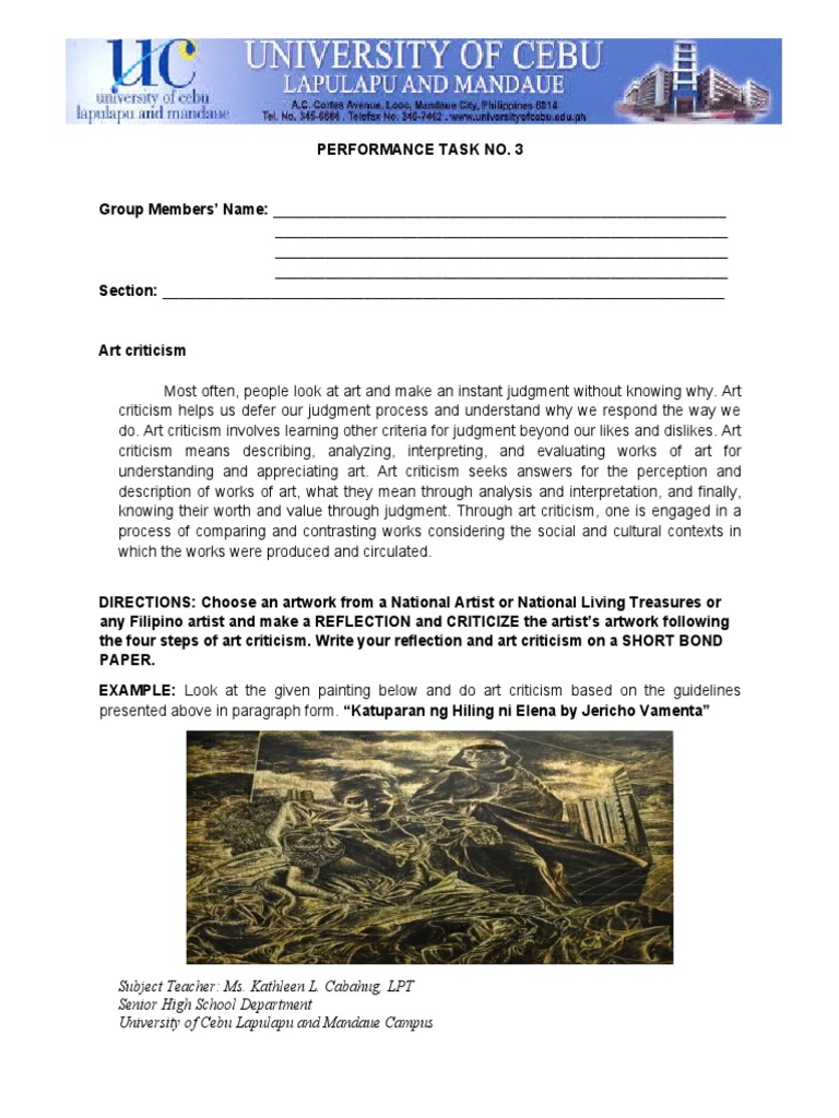 Art Criticism | Download Free PDF | Psychological Concepts | Cognition