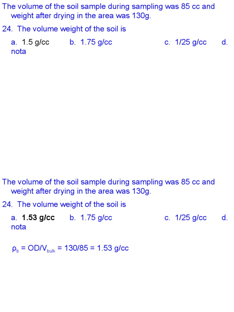 Readily Available Moisture Calculation | PDF | Porosity | Soil