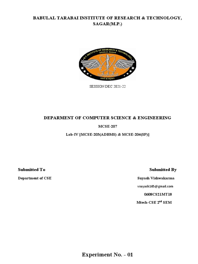 Lab 4 MCSE - 207 - Suyash | PDF | Computer Program | Programming