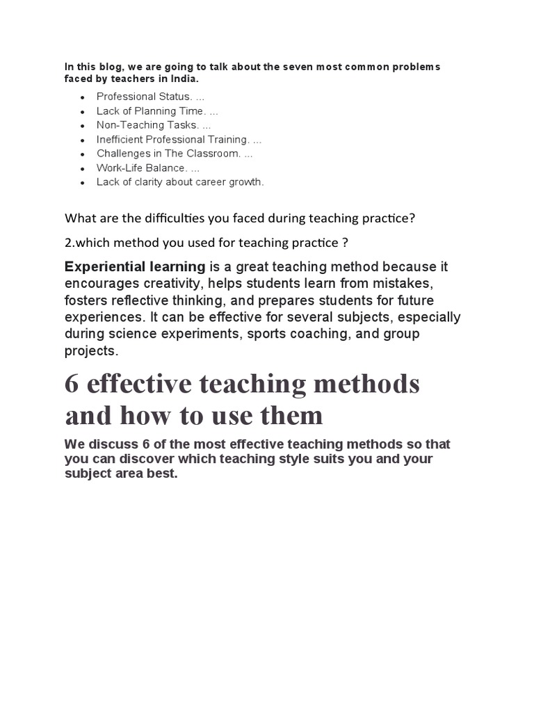 seven-common-problems-faced-by-teachers-in-india-and-effective-teaching
