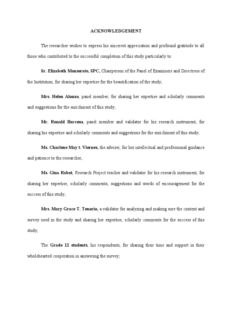 Acknowledgement and Dedication | PDF