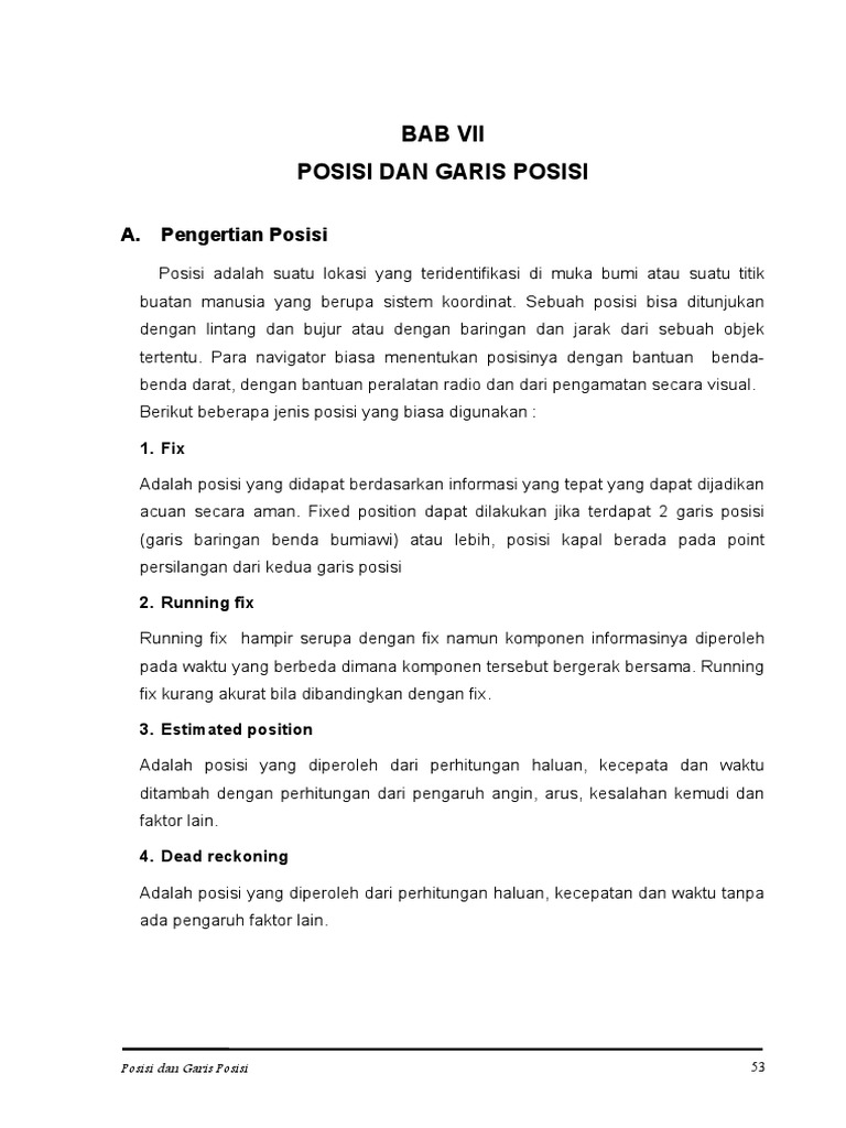 Pengertian Posisi dan Jenis-Jenis Posisi yang Biasa Digunakan | PDF