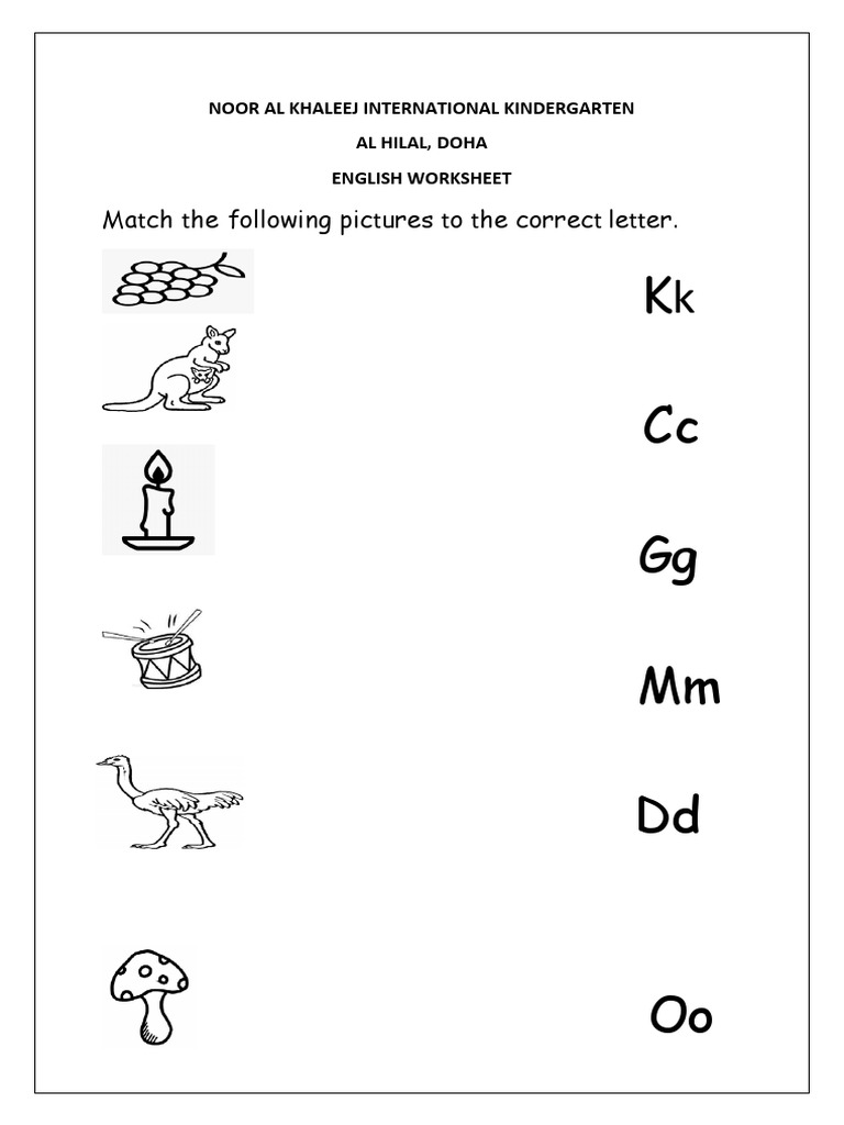 English Worksheet La M D O G C K 5 Pdf