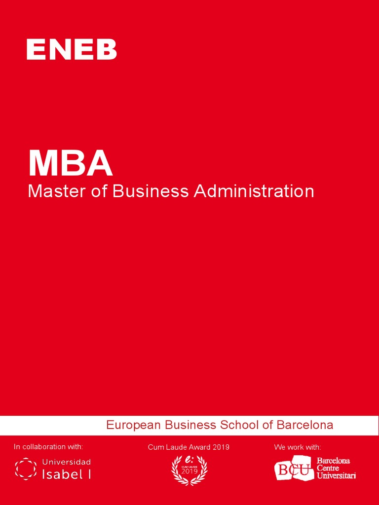 MBA - Master of Business Administration | PDF | Master Of Business ...