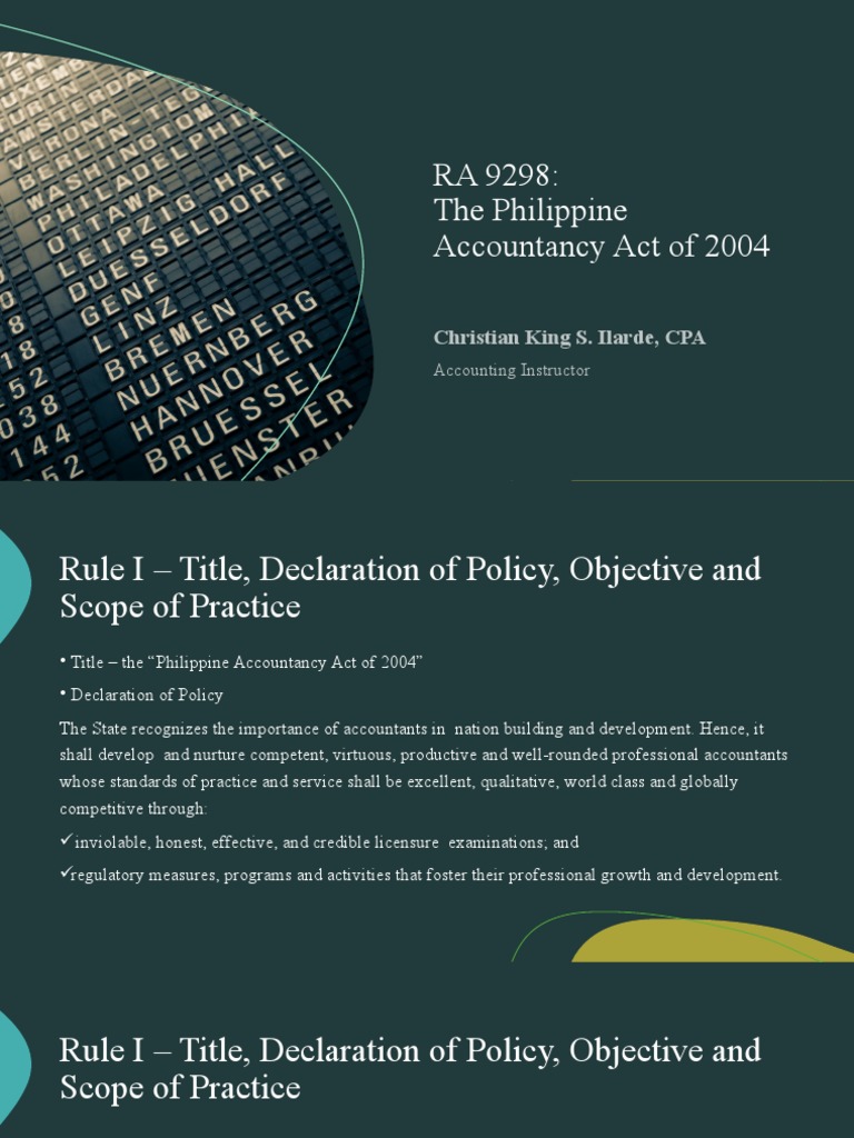 Ra 9298 | PDF | Certified Public Accountant | Accountant