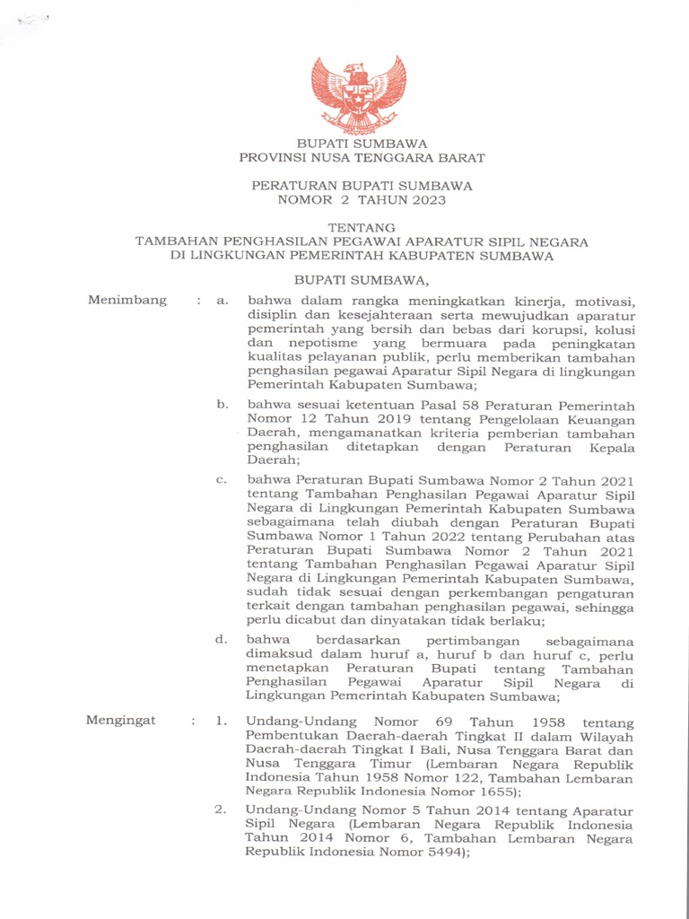 Perbup TPP 2023 | PDF