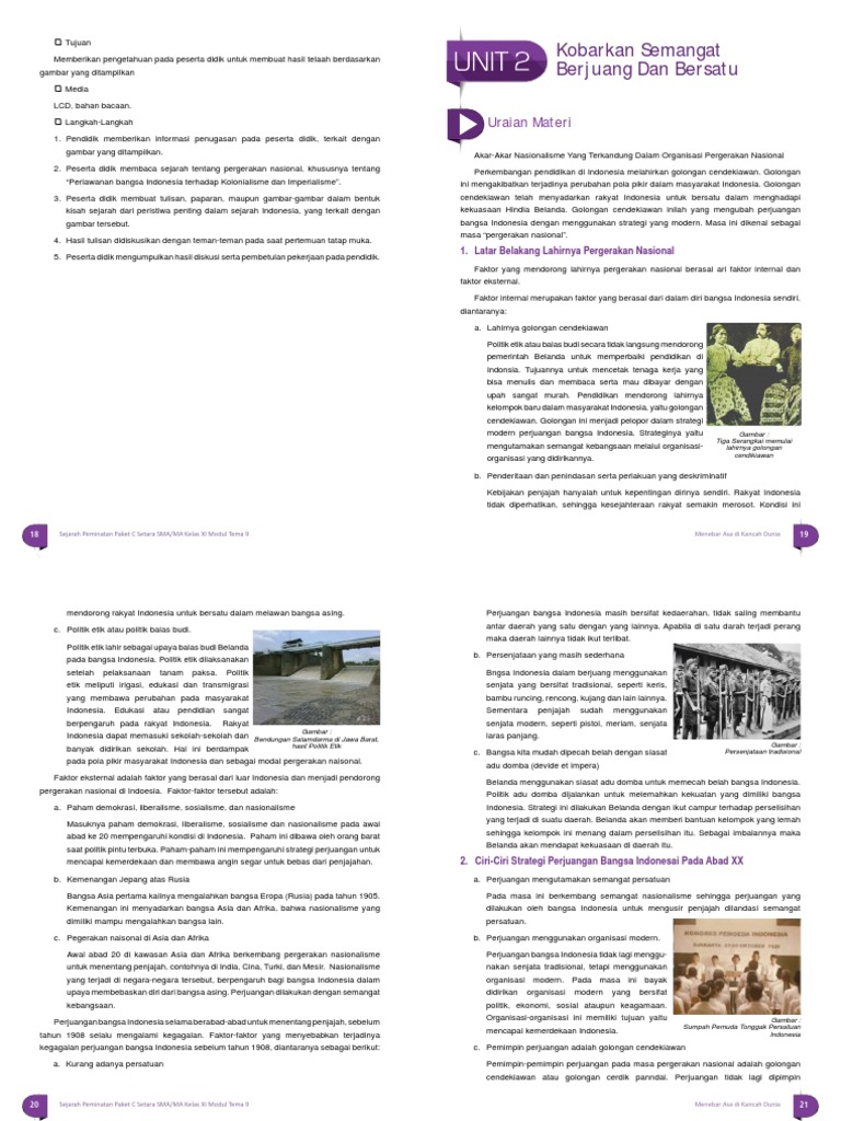 Modul 9 Unit 2 - Kobarkan Semangat Berjuang Dan Bersatu | PDF