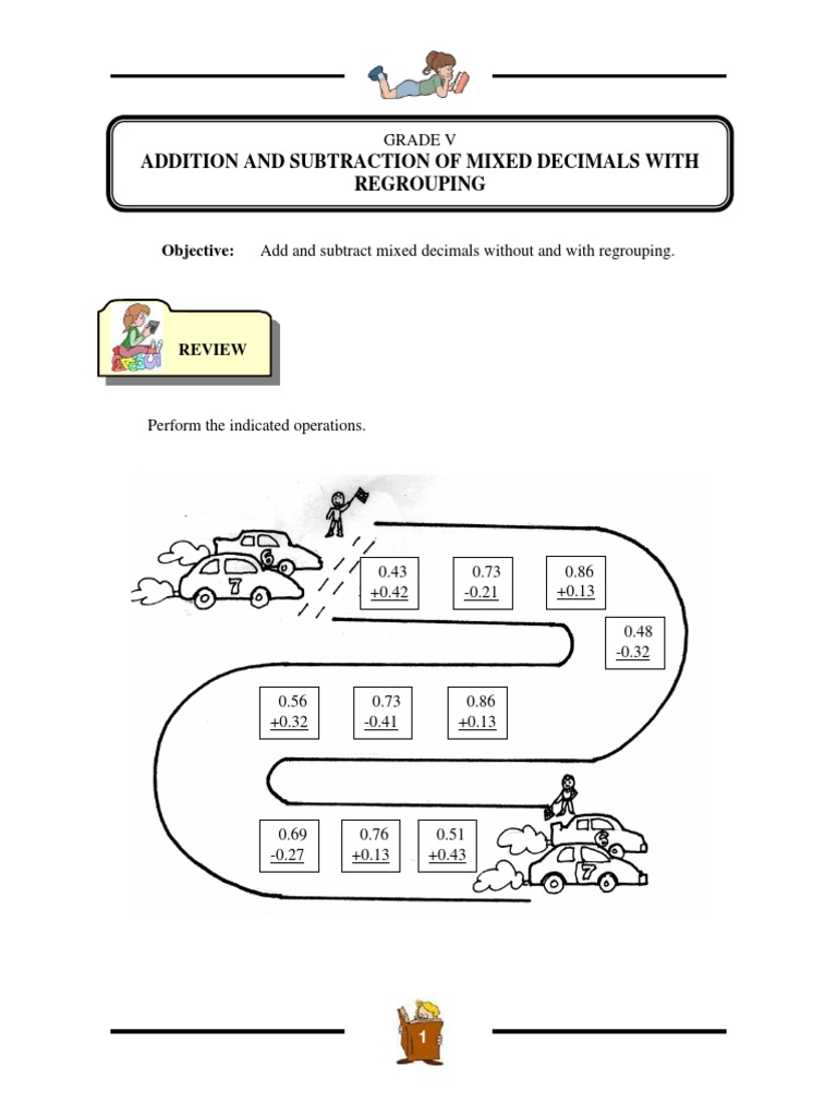 ADDITION AND SUBTRACTION OF MIXED DECIMALS-Edited | PDF | Subtraction ...