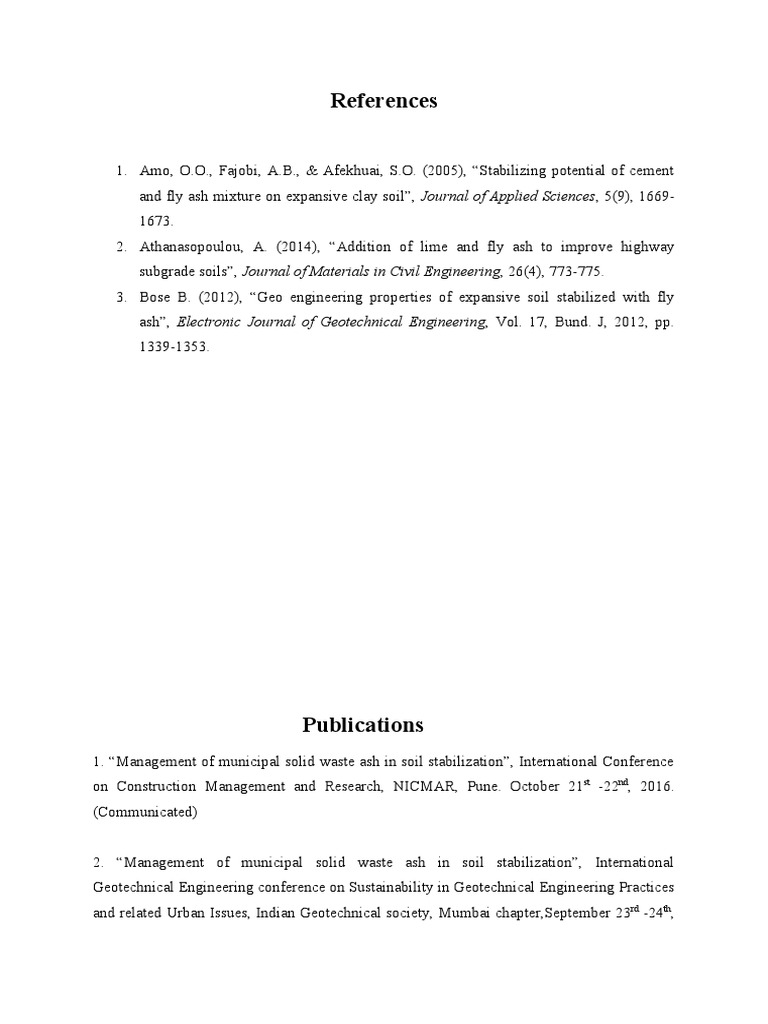 Soil Stabilization with Fly Ash | PDF | Science & Mathematics