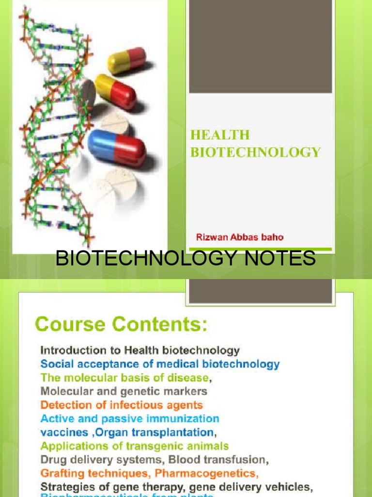 Health Biotechnology | PDF