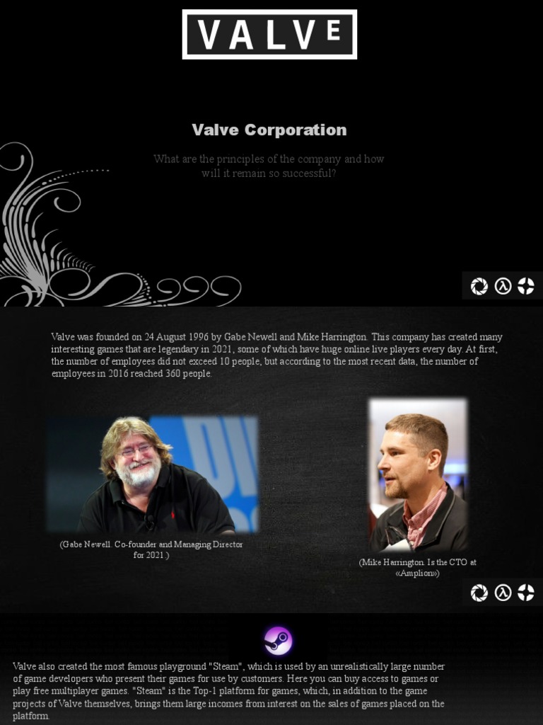 The Presentation About Valve Corporation | PDF | Communication | Mass Media