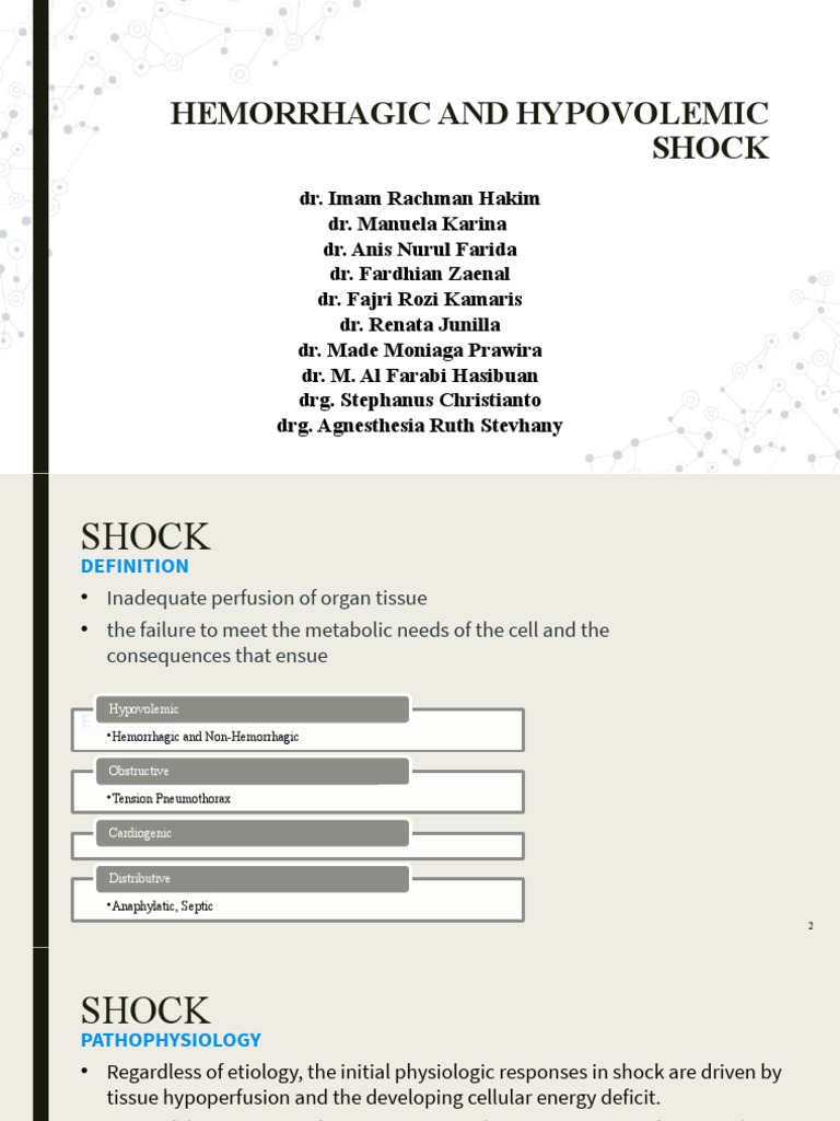 2-Hemorrhagic and Hypovolemic Shock | PDF | Shock (Circulatory) | Bleeding