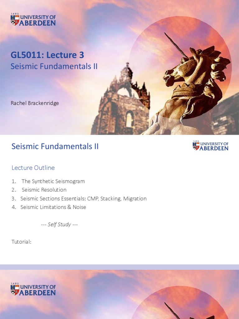 Geophys 3.1 Seismic To Well Tie | PDF | Reflection Seismology | Geology