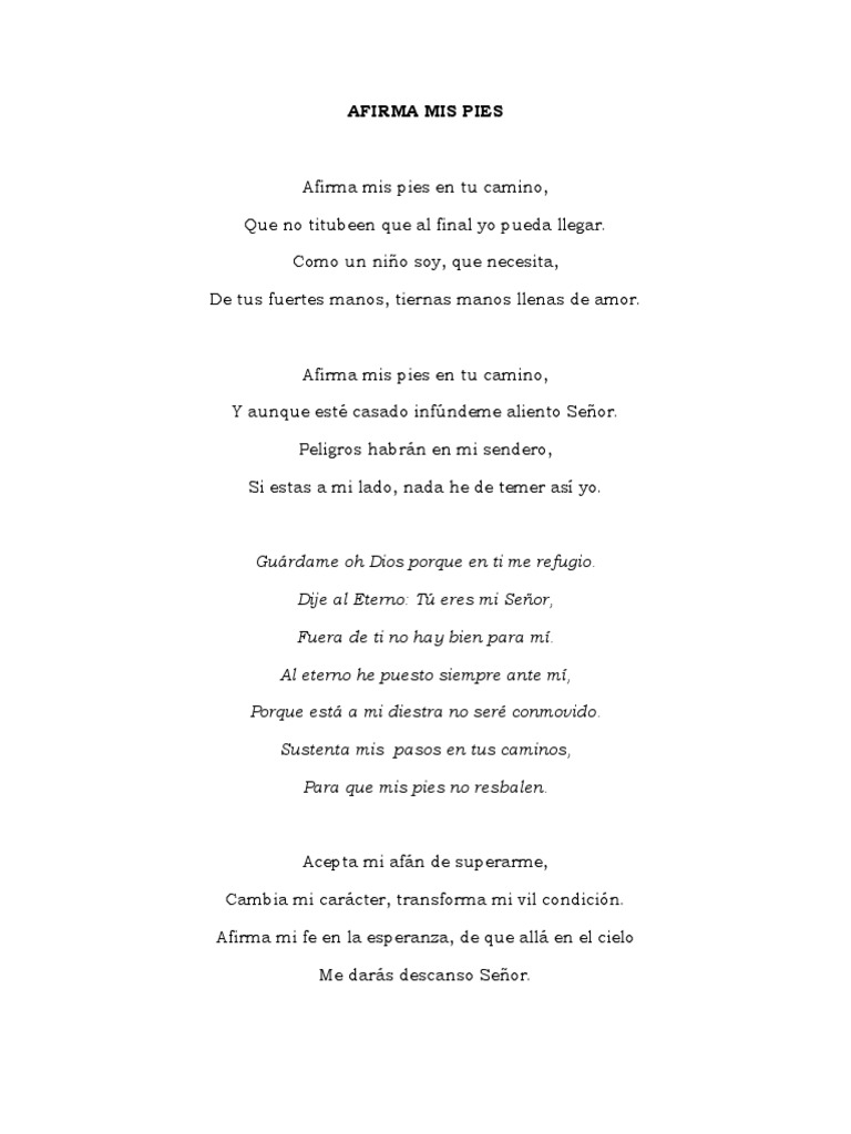 Afirma Mis Pies | PDF