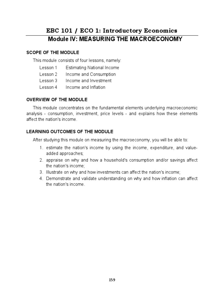 Module IV | PDF | Consumption (Economics) | Gross Domestic Product