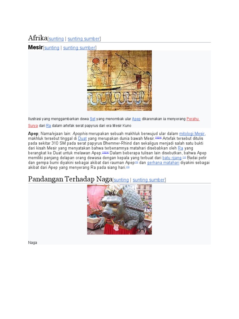 Mitologi Apep dan Simbolisme Naga | PDF