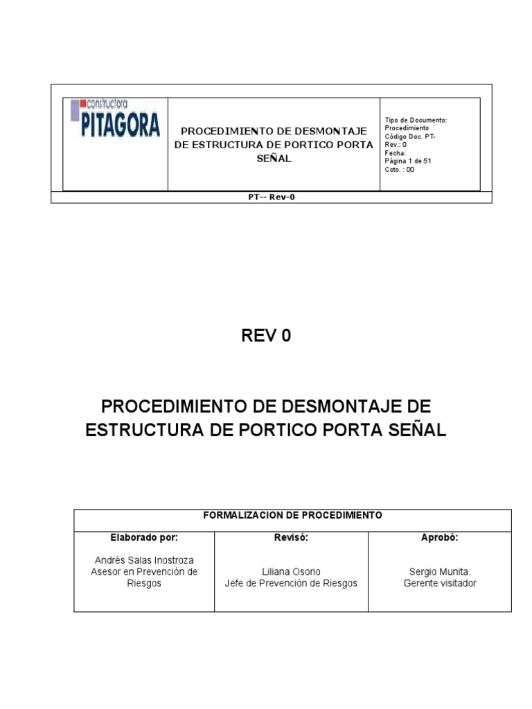 Pt-Desmontaje de Portico | PDF