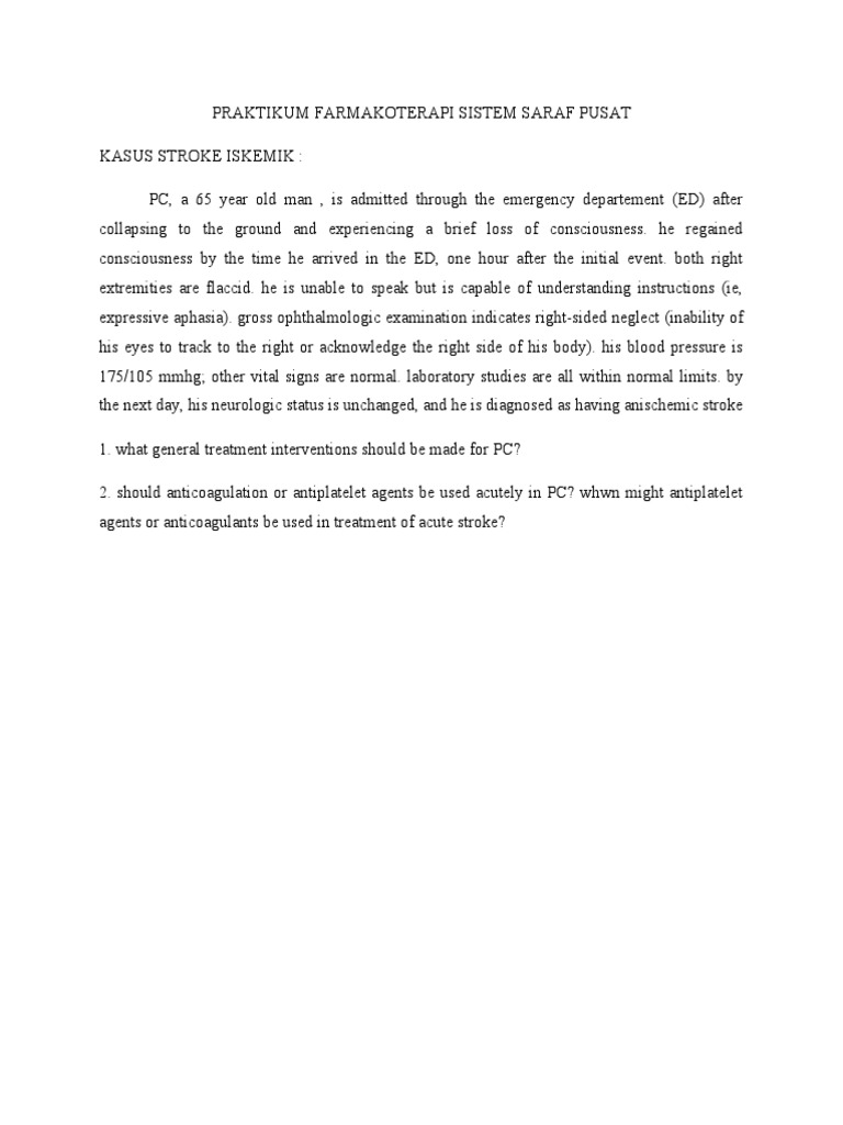 Praktikum Farmakoterapi Sistem Saraf Pusat | PDF | Pengembangan Diri ...