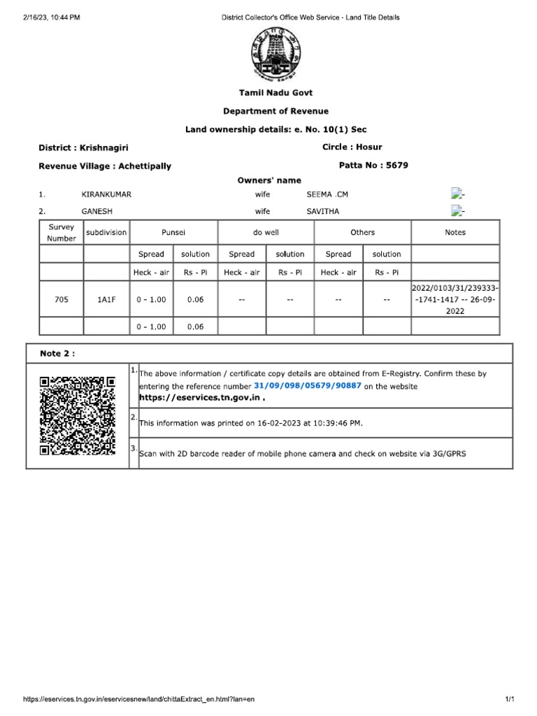 Achettipalli Patta | PDF