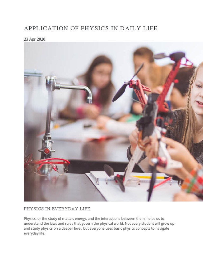 Physics Applications in Daily Life | PDF | Physics | Heat