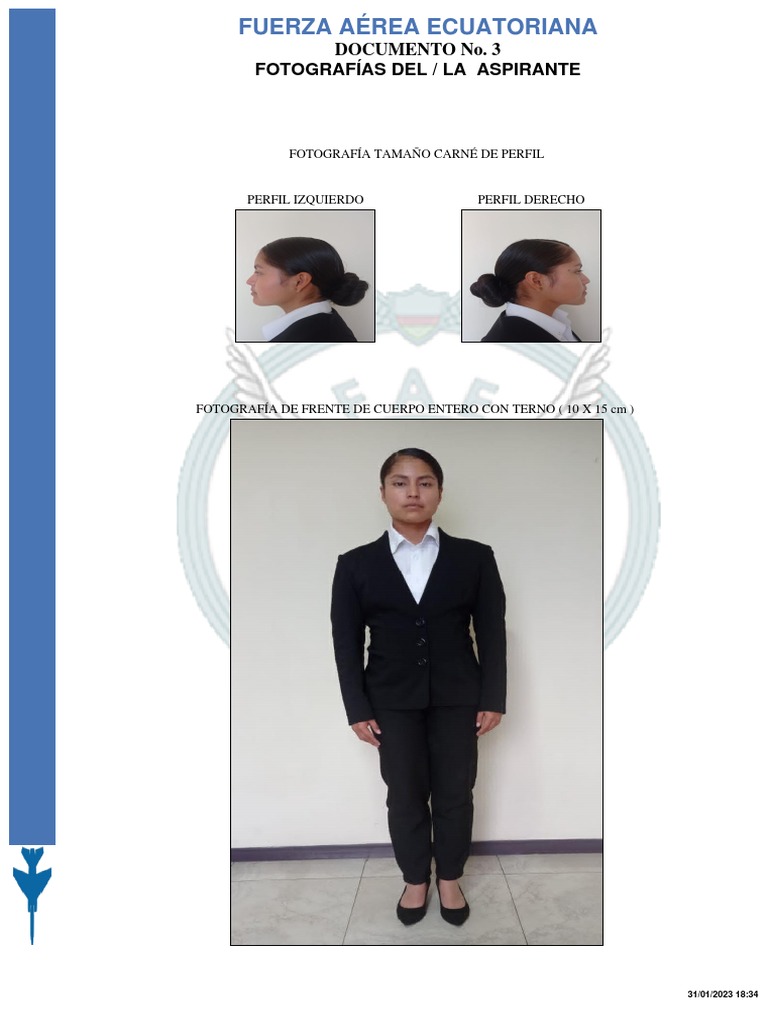 Fotografías Del Aspirante 2 | PDF
