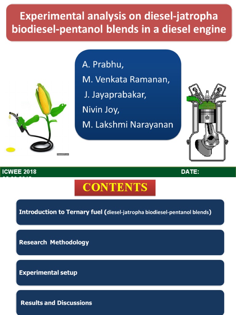 1 Diesel Jatropha Biodiesel Pentanol | PDF | Diesel Fuel | Biodiesel