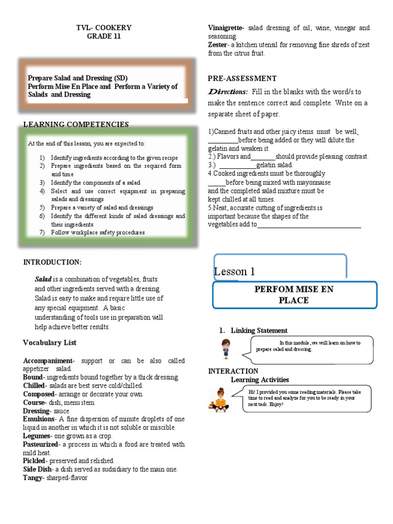 Classification and Preparation of Salads: Understanding the Different ...