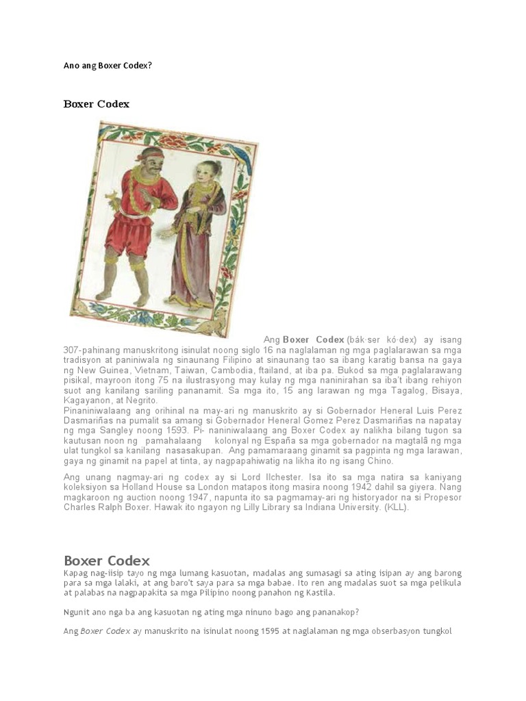Ano Ang Boxer Codex | PDF
